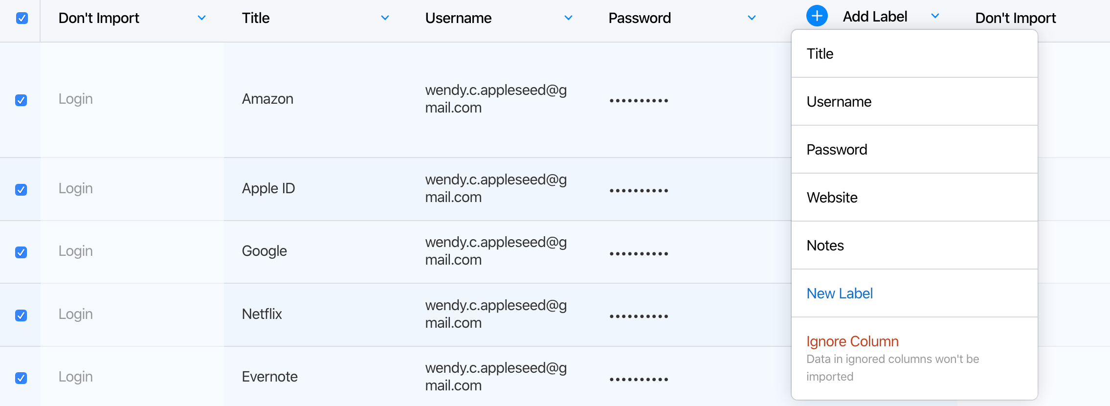 Move your data from other applications to 1Password