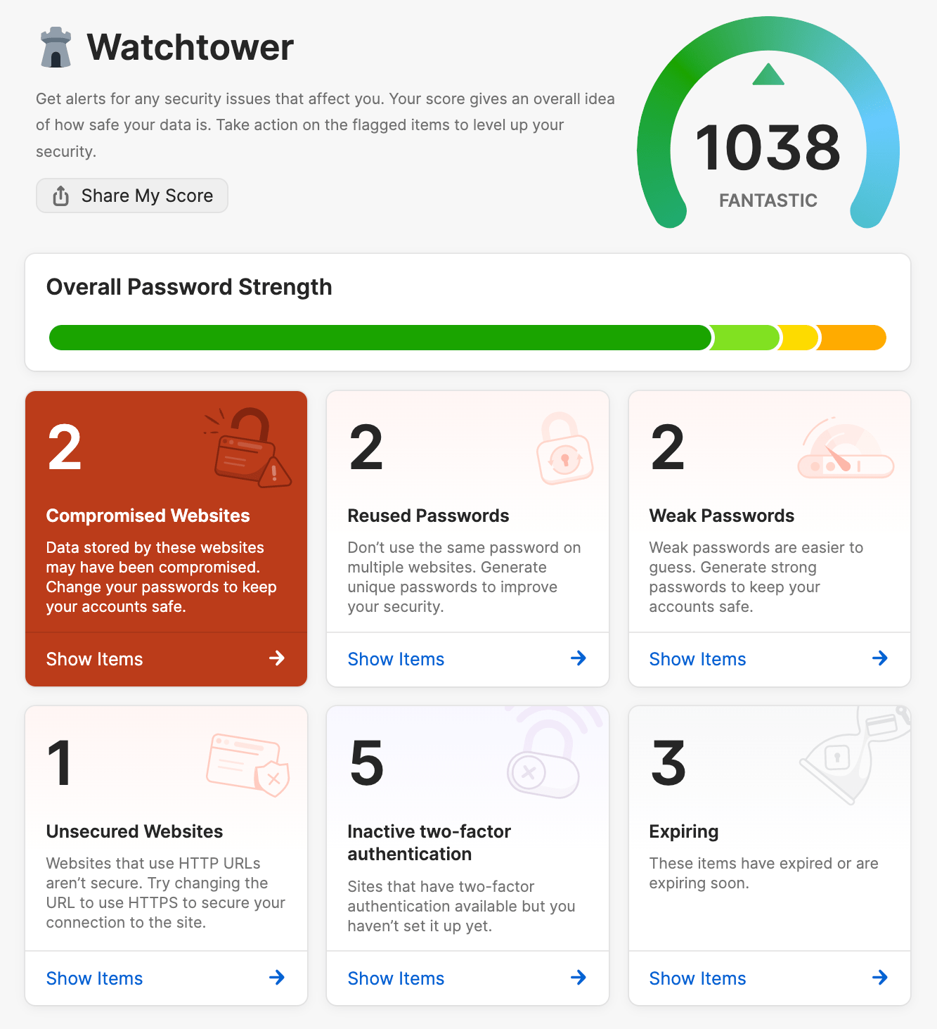 Use Watchtower To Find Account Details You Need To Change 1Password